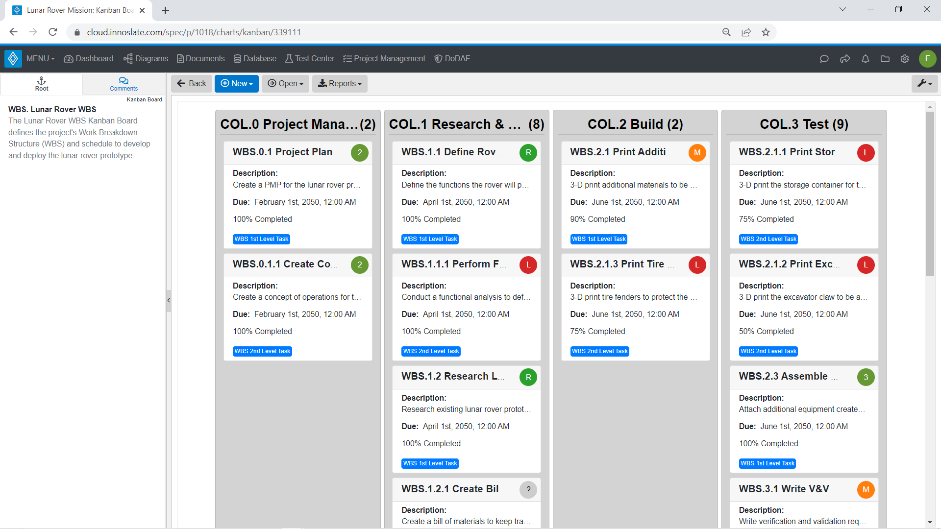 Project Management for MBSE - Innoslate